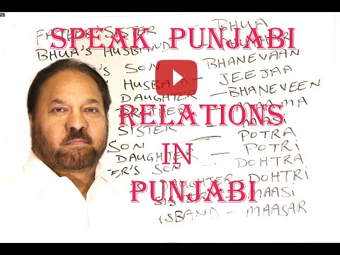 Speak Punjabi: RELATIONS IN PUNJABI . Lesson : 22 By Absolute Punjab