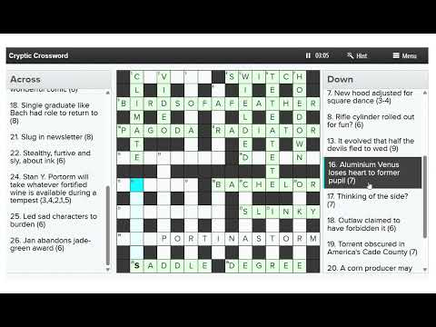 Can this Cryptic Crossword be solved in 5 minutes?
