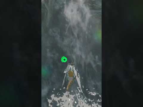 swimming up waterfall to dive into the lily pad circle for the korok seed💙🍃tears of the kingdom