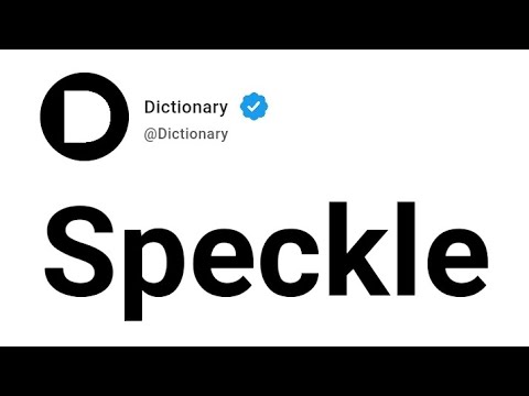 Speckle Meaning In English