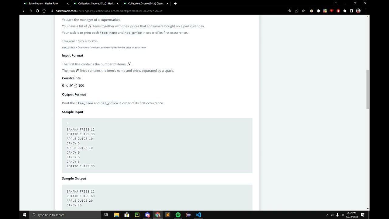 HackerRank Python Problem 