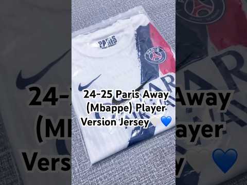 24-25 Paris Away (Mbappe) Player Version Jersey🤍💙 #soccer #jersey #sportwear #football #psg