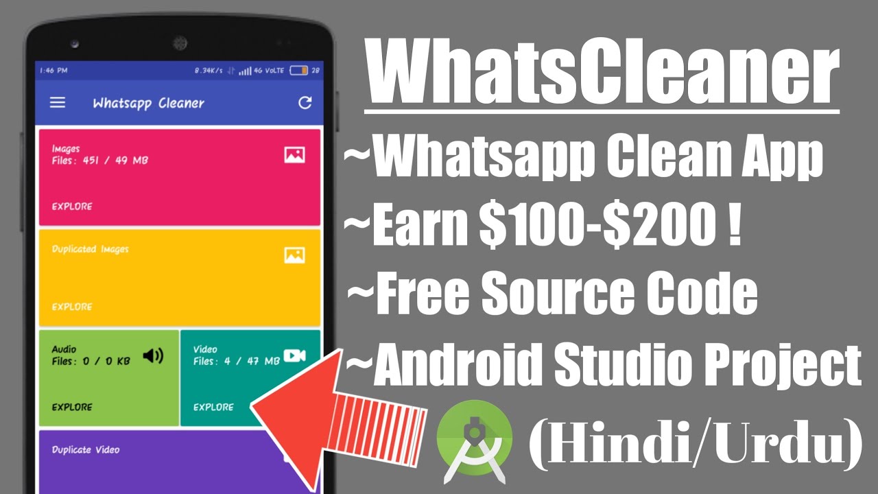 WhatsApp Cleaner App Source Code || Free Android Studio Project Code