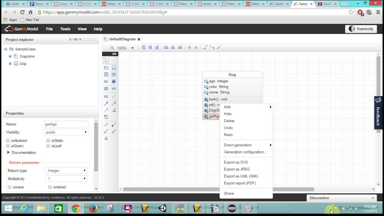 Java 10: Java Code Generation with UML