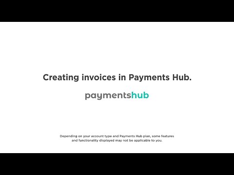 Creating invoices in Payments Hub