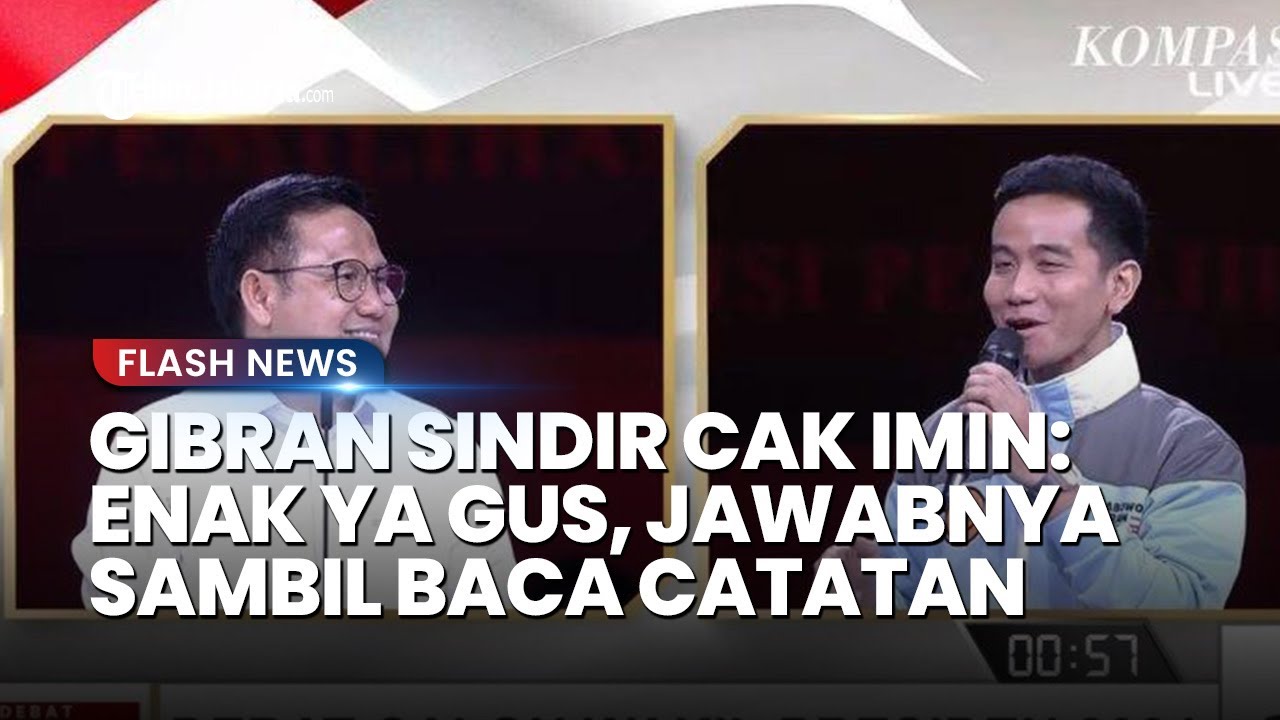 Cak Imin Kena Sindir saat Debat Kedua Cawapres, Gibran: Enak Ya, Gus, Jawabnya Sambil Baca ...