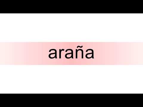 How to pronounce araña