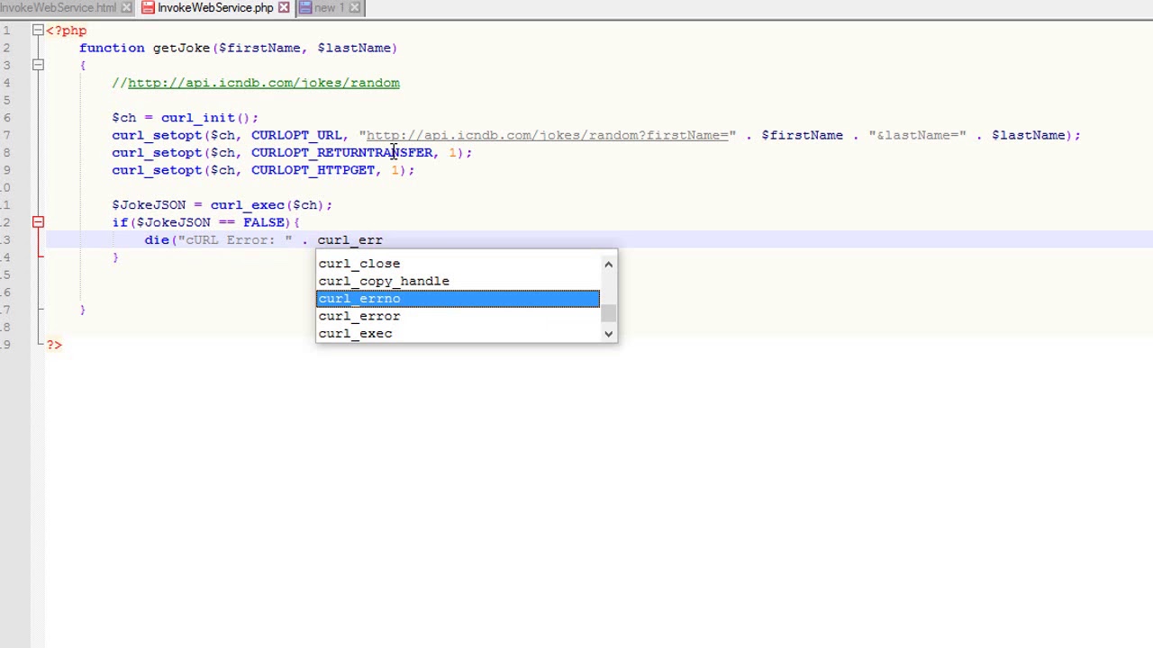 cURL GET Request in PHP