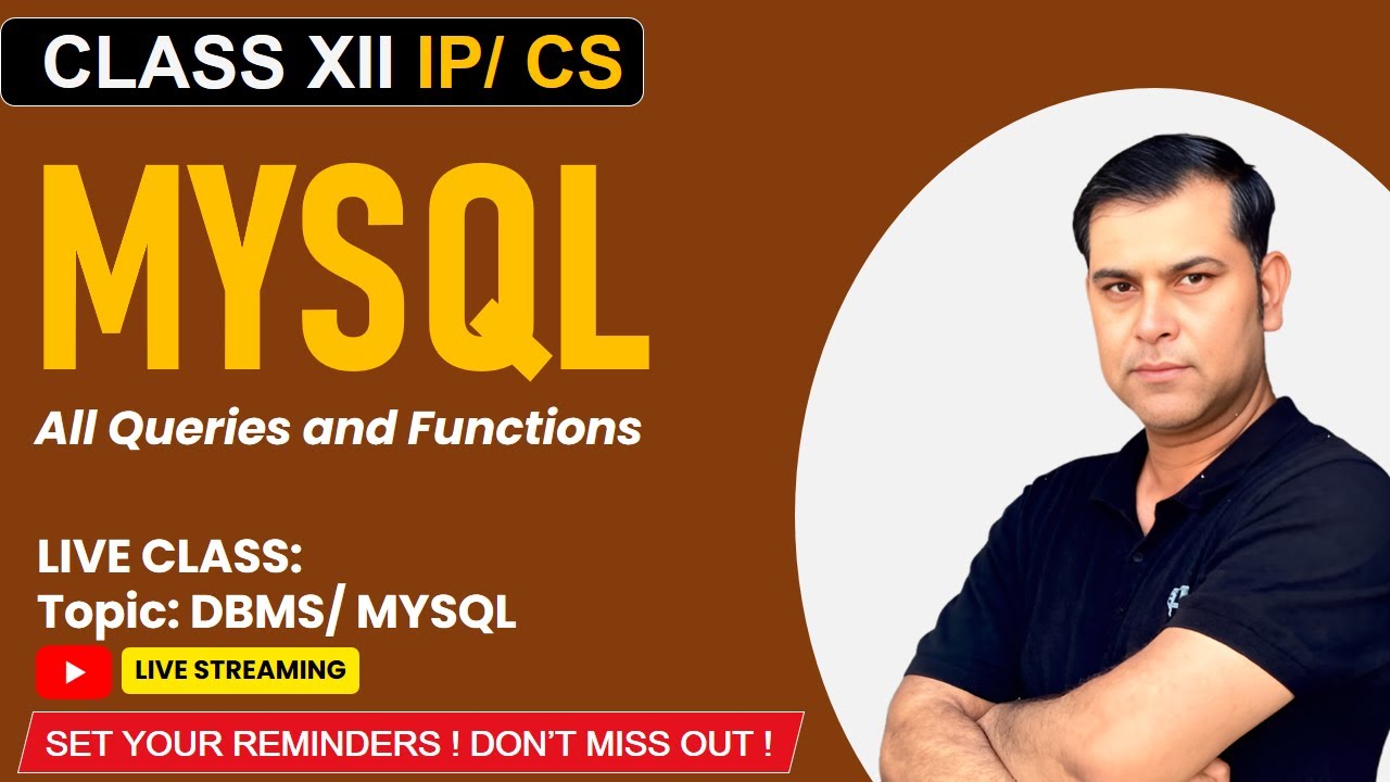 Class 12 IP & CS Live | MySQL Practical Explanation | CBSE 2025