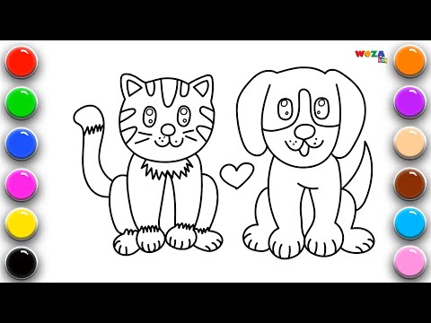 Drawing Dog, Cat, Lungs and Skeleton | Easy Drawing Tutorial Art