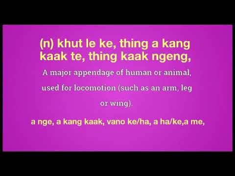 limb meaning in English Ngawn
