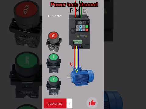 Three phase motor connection with VFD #vfd #threephaseinductionmotor