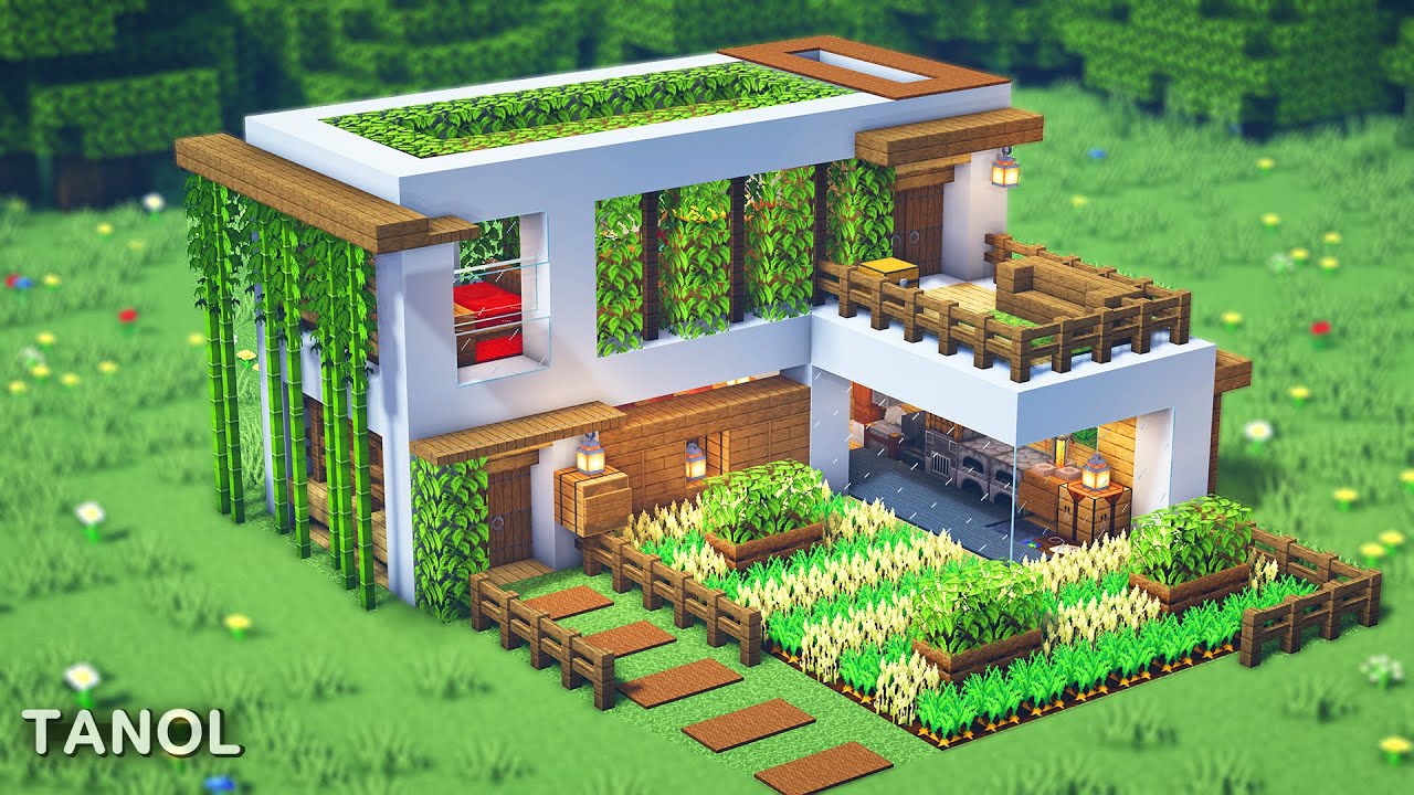 ⚒️ Minecraft : How To Build a Luxurious Small Modern House_[마인크래프트 건축 ...