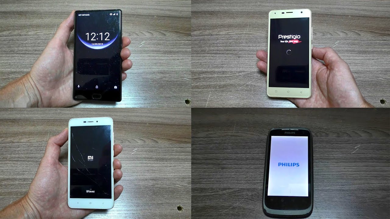 4 Android smartphones bootanimations
