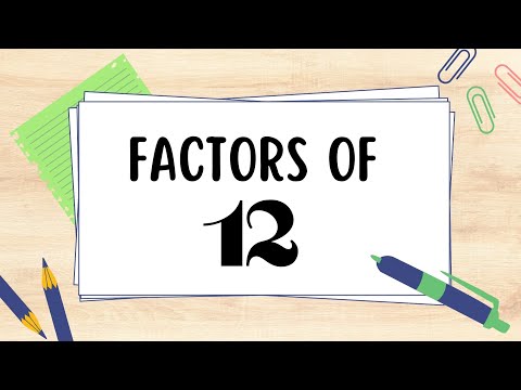 Factors Of 12||what are the factors of 12?||how to find factors of 12?||factors of a number