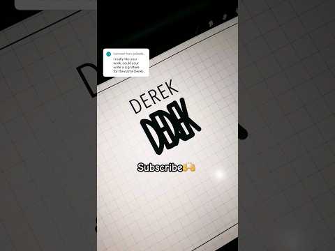 'Derek' Name Logo #shorts