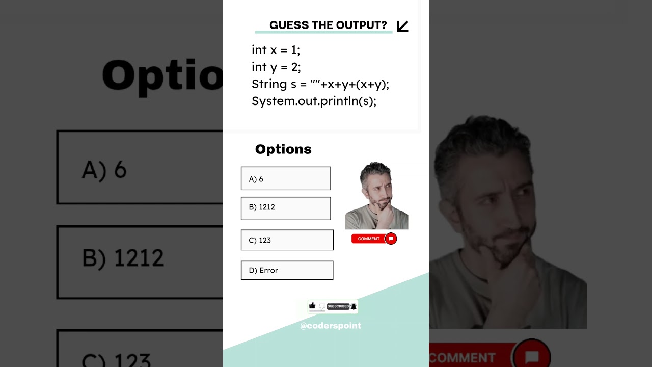 Day 24 java mcq question | java interview questions | java basic programming #javacoding #java #code