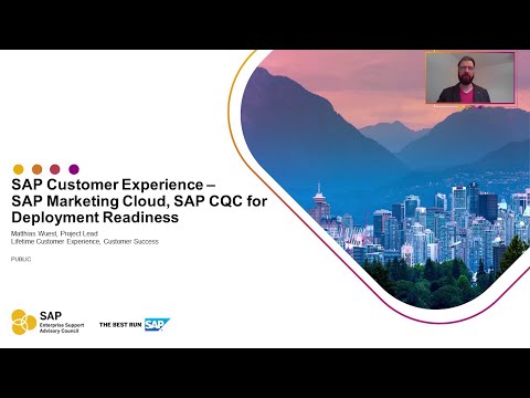 Overview video: SAP CX - Marketing Cloud, SAP CQC for Deployment Readiness | ESAC 2021
