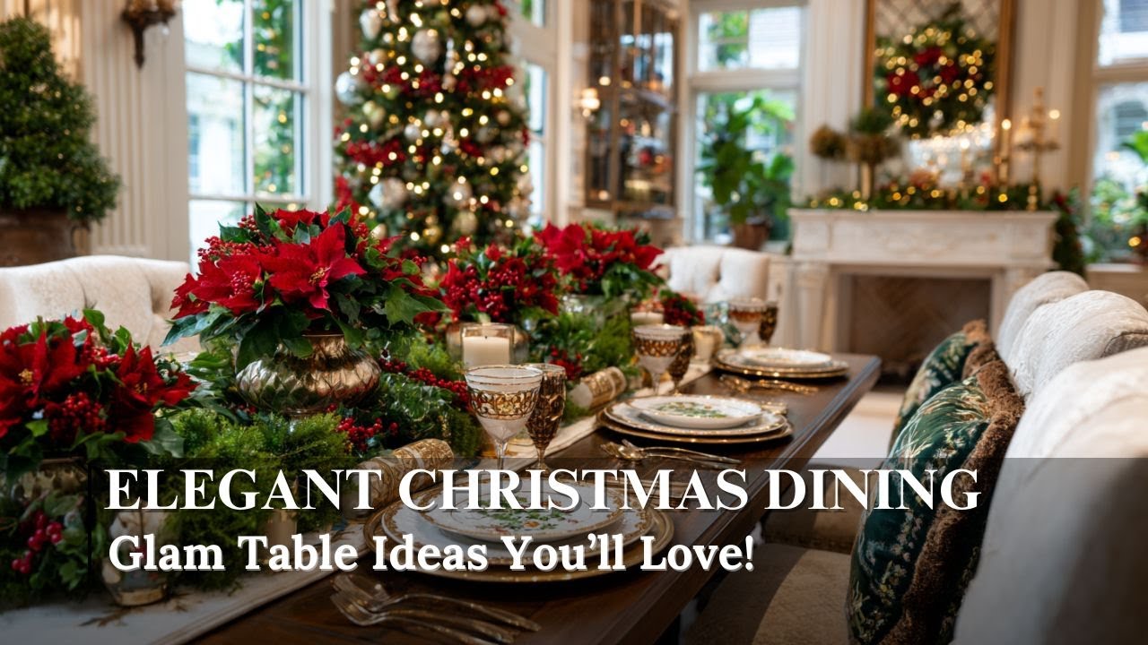 Elegant Christmas Dining Table Ideas   Festive Centerpieces, Chic Settings & Holiday Glamour