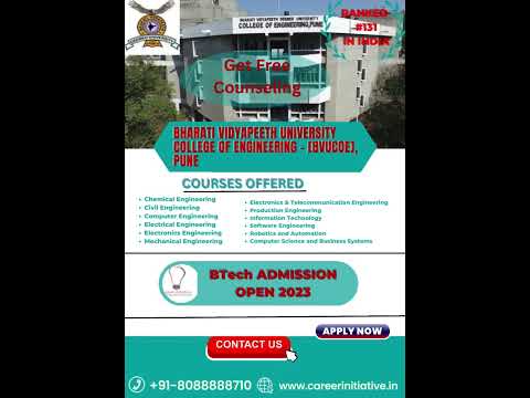 Bharati Vidyapeeth University College Of Engineering - [BVUCOE], Pune. || top btech college in pune