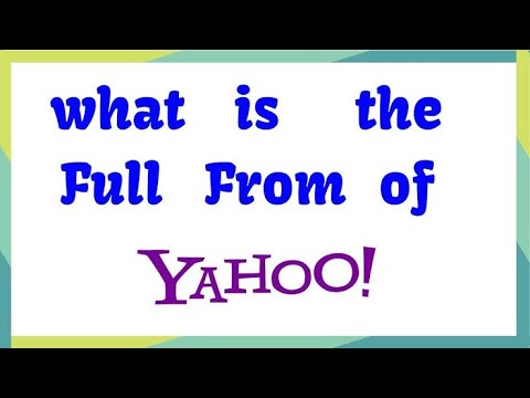 Full Form Of “Yahoo”||