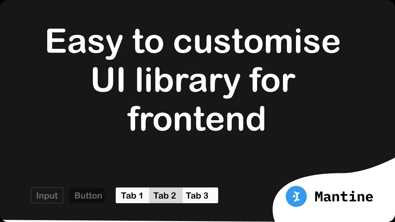 Frontend UI library that is too easy to customise || Introduction to mantine #shorts