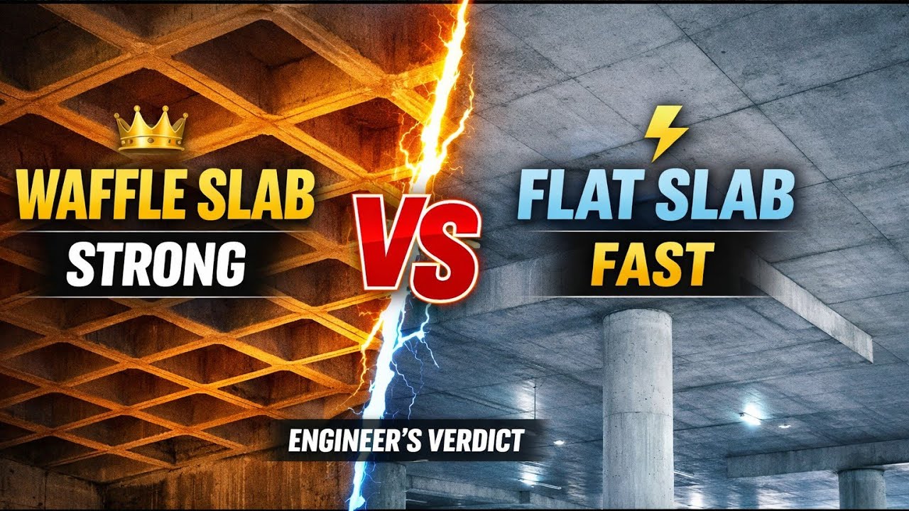 Waffle Slab vs Flat Slab | Structural Design Comparison Explained | The Civil Engineer #construction