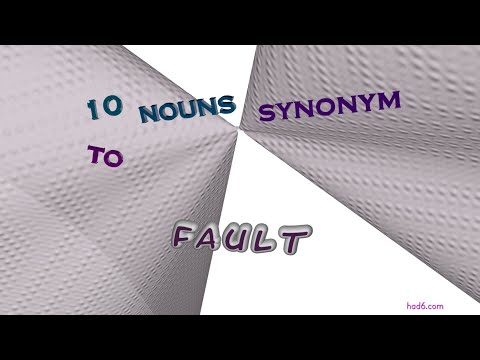 fault - 11 nouns meaning fault (sentence examples)