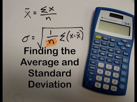Finding the Average and Standard Deviation, Calculator and Paper