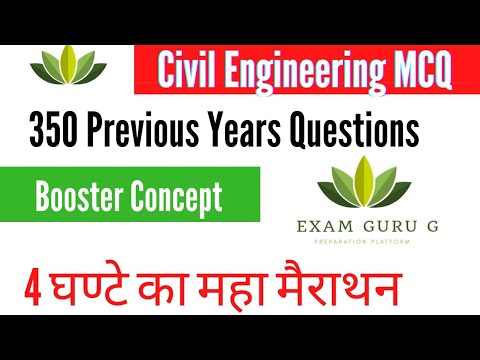 350 MCQ || Based on PYQ'S || All State JE || Booster Concept || Civil Engineering