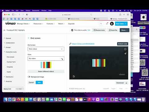 How to have your Vimeo videos end on thumbnail
