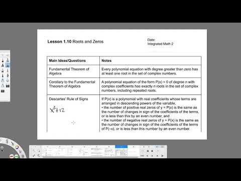 Lesson 1 10 Roots and Zeros