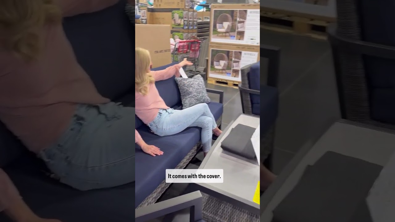 How beautiful is this patio set at Costco! #costco #costcodeals #patio #outdoorfurniture #outdoor