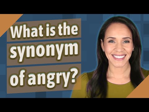 What is the synonym of angry?