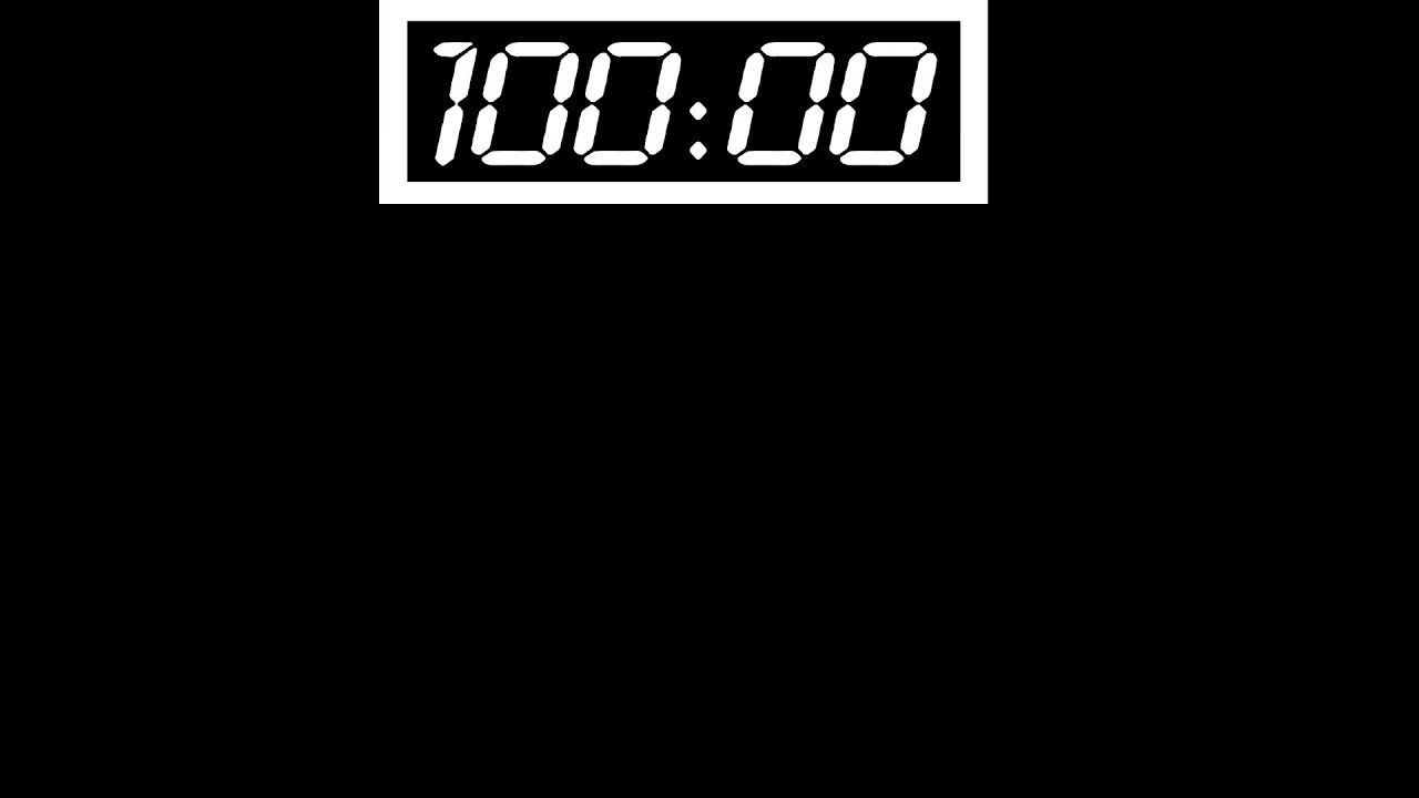 100 seconds countdown timer with Gallery Clock Remastered 7 (BBC Remix)
