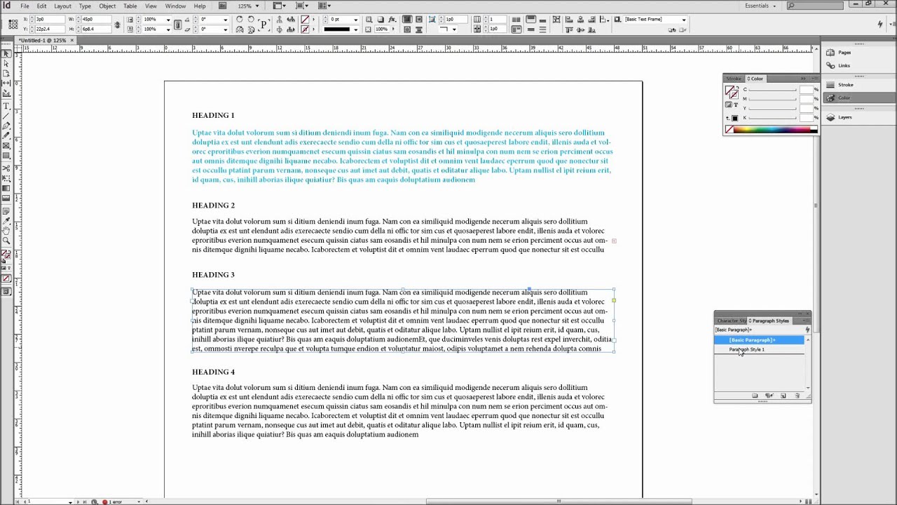InDesign Tutorial: Save Time with Paragraph Styles -HD-