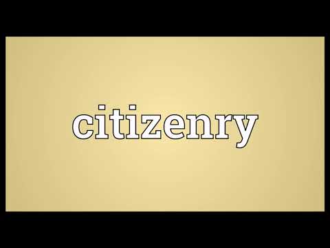 Citizenry Meaning