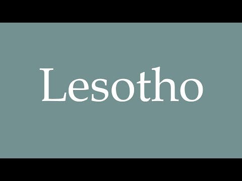 How to Pronounce ''Lesotho'' Correctly in French
