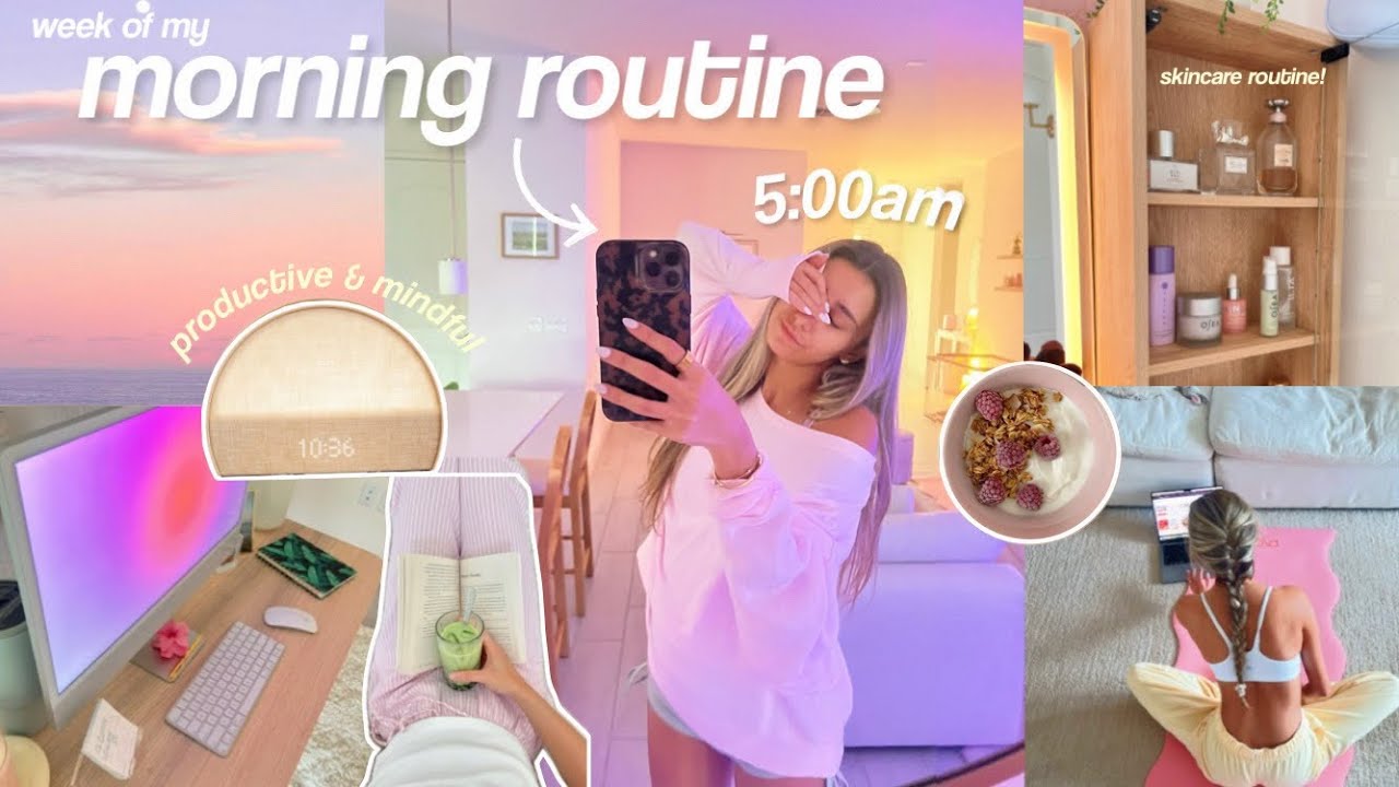 WEEK OF MY MORNING ROUTINES: breakfast, workouts, mindfulness + tips