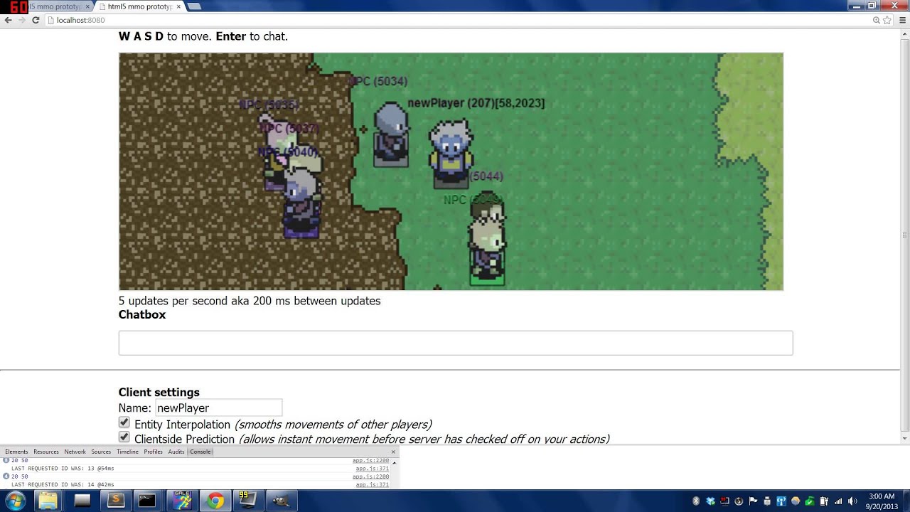 Entity Interpolation Demonstration