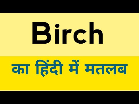 Birch meaning in hindi | Birch ka matlab kya hota hai