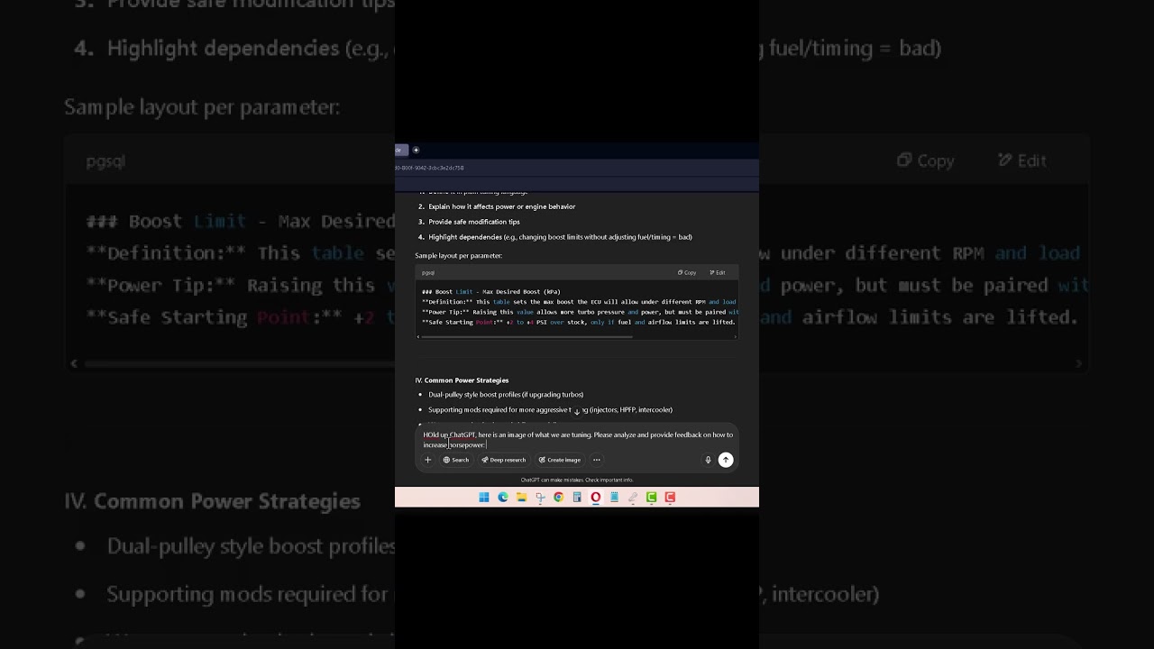 ChatGPT Helped Me Tune My Car! | Boost HP Using AI + HP Tuners #Shorts