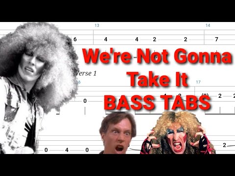 Twisted Sisters - We're Not Gonna Take It BASS TABS | Tutorial | Lesson