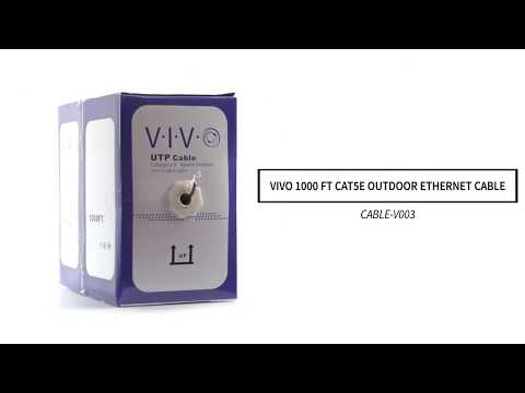 1,000 ft bulk Cat5e Ethernet Cable / Wire UTP Pull Box 1,000ft Cat-5e Waterproof Outdoor