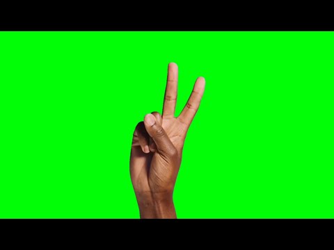 Finger Counting Green Screen Video | 1 to 5 Hand Signals