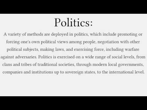 "Politics" - Wikipedia Word Definition