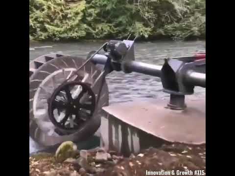 Hydroelectricity | Poncelet wheel producing hydroelectricity Via Nering Industries