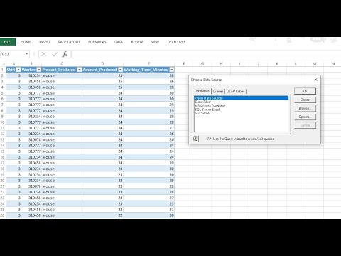 Connect SQL Server to Excel with MS Query