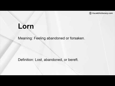 Lorn Meaning