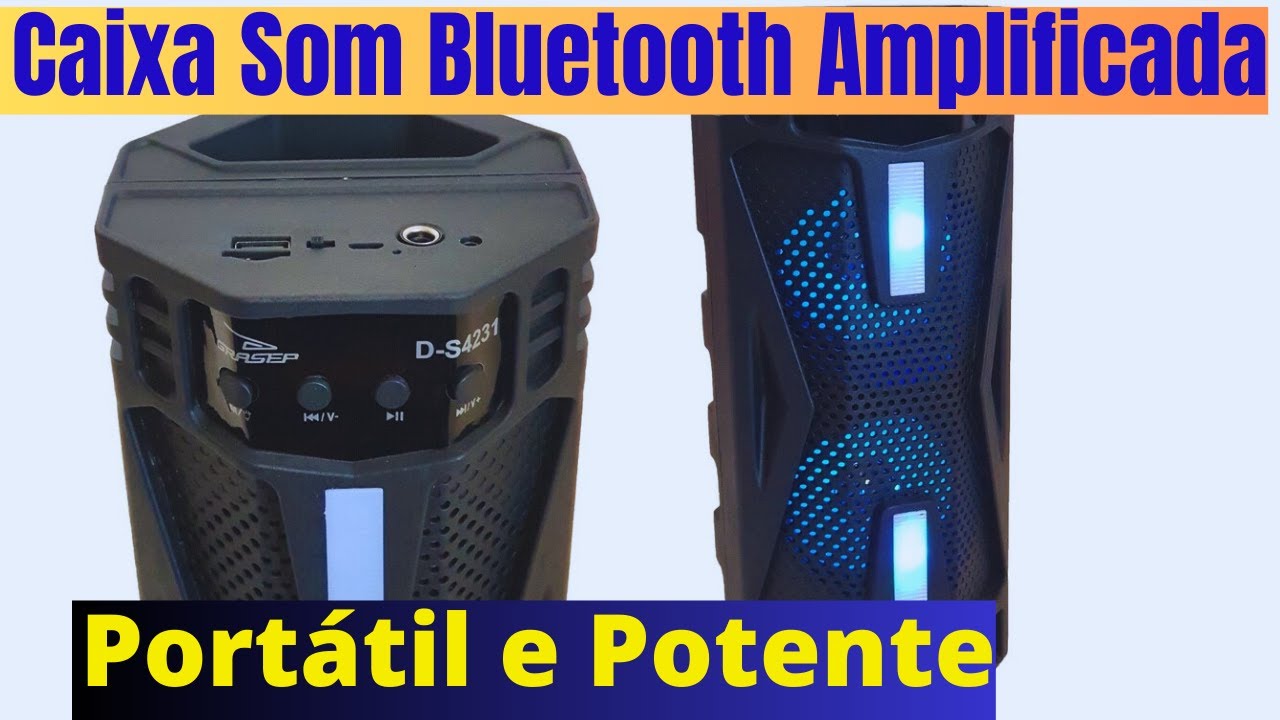 Caixa De Som Portátil Bluetooth de Torre, Rádio Fm, Usb, Sd e Controle Remoto Microfone Karaokê